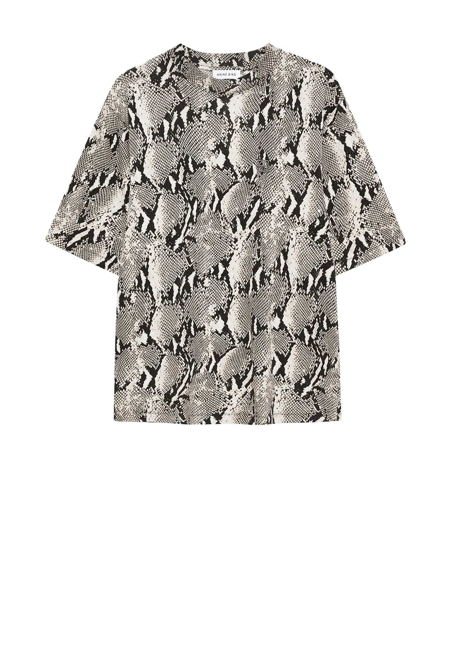 Anine Bing Avi T-Shirt | Washed Python